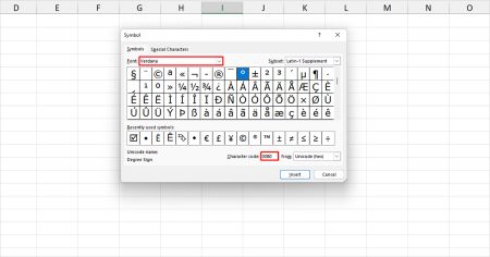 How to Insert a Degree Symbol in Excel