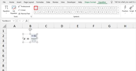 How to Insert an Equation in Excel