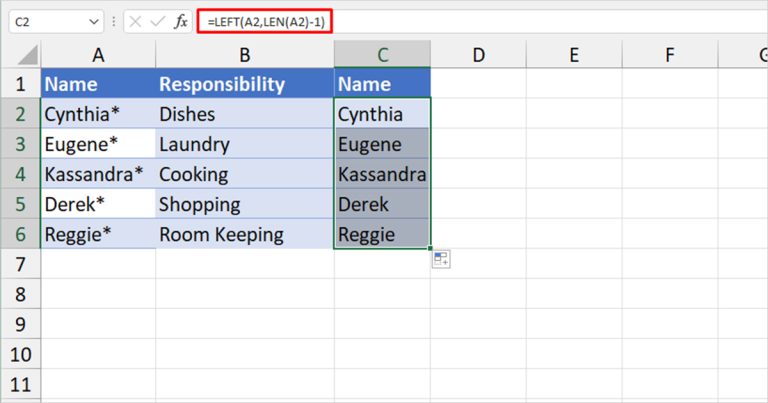 How to Remove the First or Last Character in Excel
