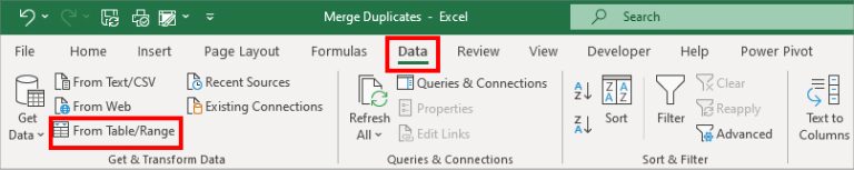 How to Merge Duplicates in Excel