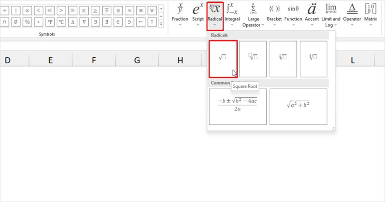 How to Insert an Equation in Excel