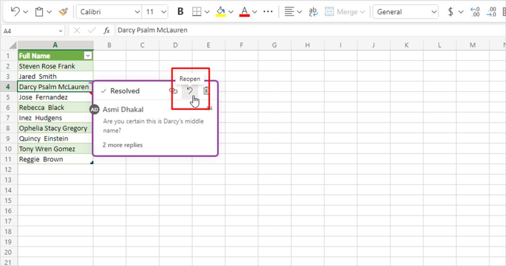 All About Comments in Excel