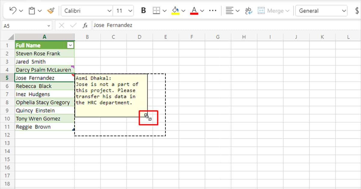 All About Comments in Excel