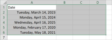 How to Separate Dates in Excel