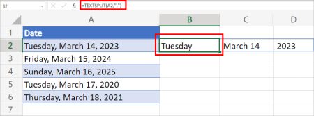 How to Separate Dates in Excel