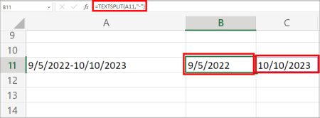 How to Separate Dates in Excel