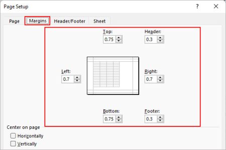 How to Set or Adjust Margins on Excel