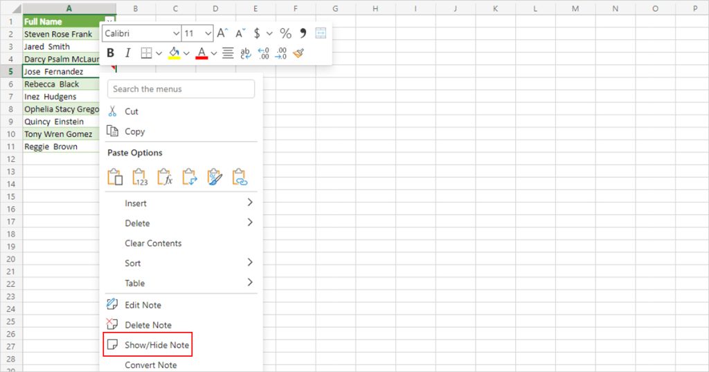 All About Comments in Excel