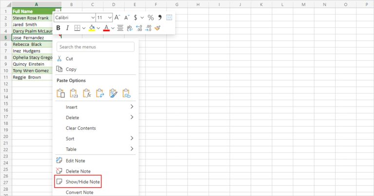All About Comments in Excel