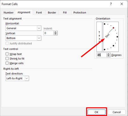 How to Change Text Direction in Excel