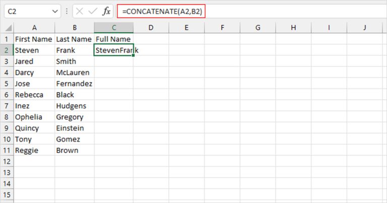 How to Combine Text in Excel