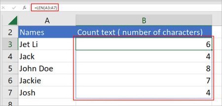 How to Count Text in Excel