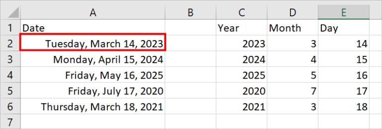 How To Separate Dates In Excel 9465