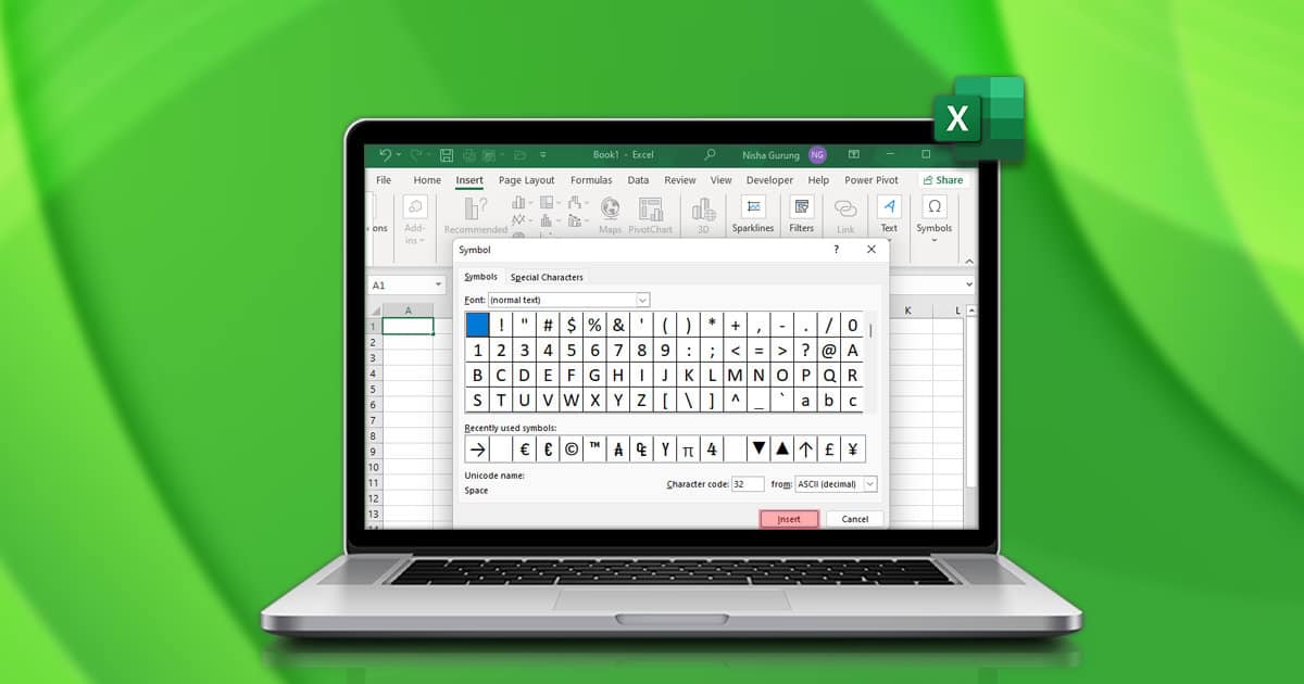 How To Add Symbol In Excel