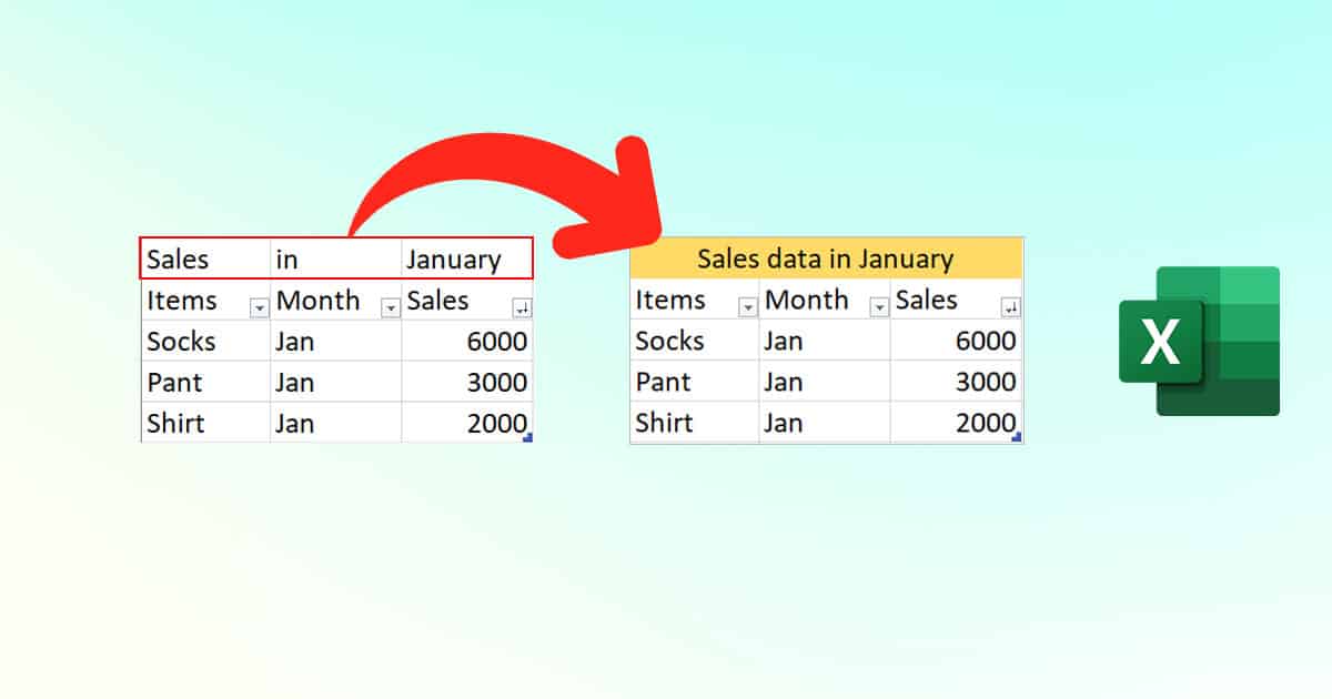 How to Merge Cells in Excel