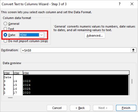 How to Separate Dates in Excel