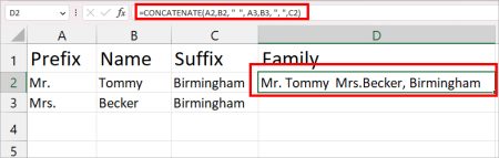 How to Add a Suffix or Prefix to Cells in Excel