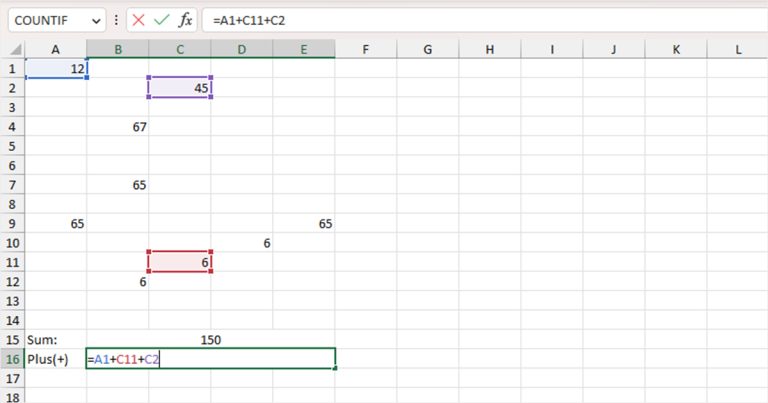 How To Sum Random Cells In Excel