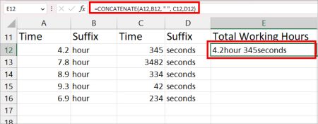 How to Add a Suffix or Prefix to Cells in Excel