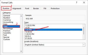 How to Enter Time in Excel