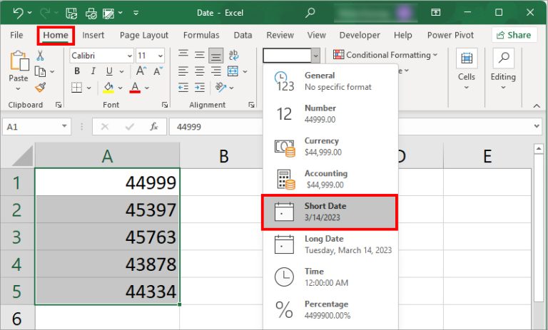How to Convert Numbers to Dates in Excel