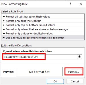 How to Highlight Active Rows in Excel