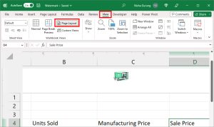 How to Remove Page 1 Watermark in Excel