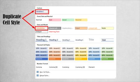 How to Apply Calculation Style in Excel