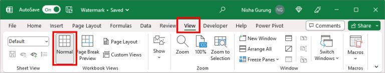 how-to-remove-page-1-watermark-in-excel