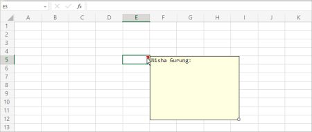 How to Add a Note in Excel