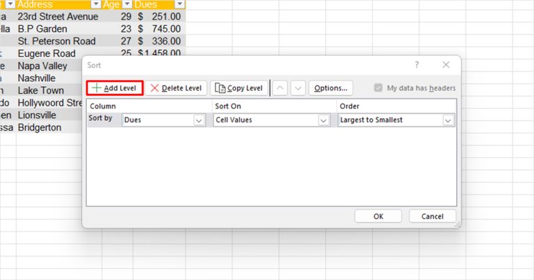 How to Sort Multiple Columns in Excel
