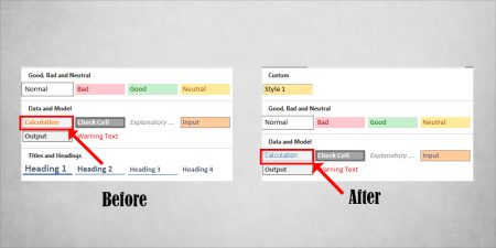 How to Apply Calculation Style in Excel