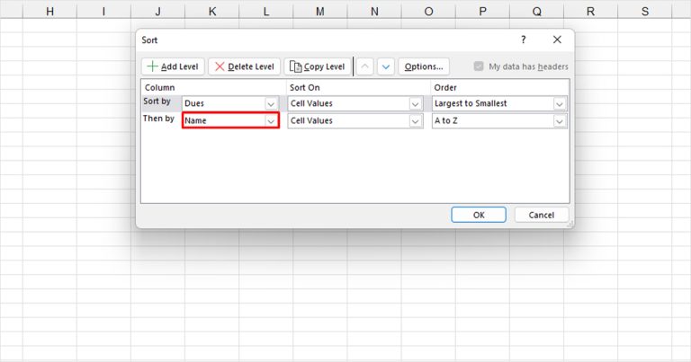 How to Sort Multiple Columns in Excel