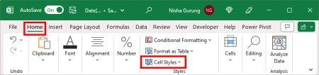 How to Apply Calculation Style in Excel
