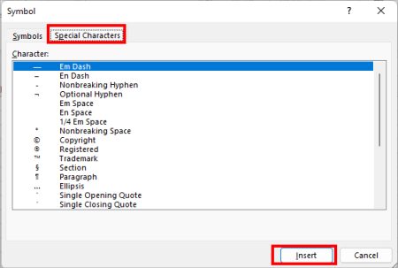 How to Put a Dash in Excel?