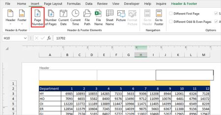 How to Insert Page Numbers in Excel