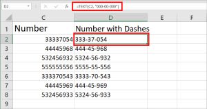 How to Put a Dash in Excel?