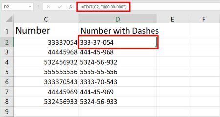 How to Put a Dash in Excel?