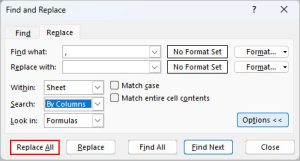 How to Remove Commas in Excel