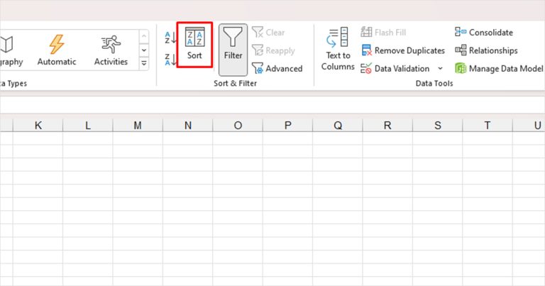 How to Sort Multiple Columns in Excel