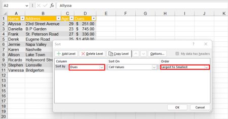 How to Sort Multiple Columns in Excel