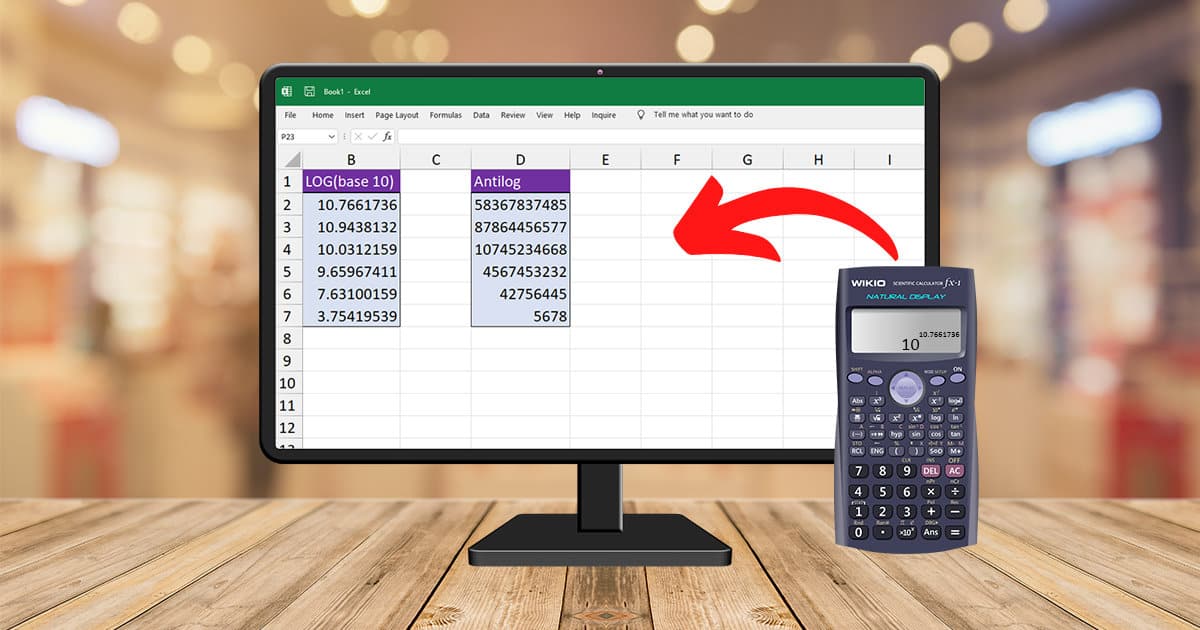 How To Check Antilog In Excel