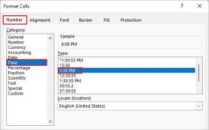 How to Enter Time in Excel