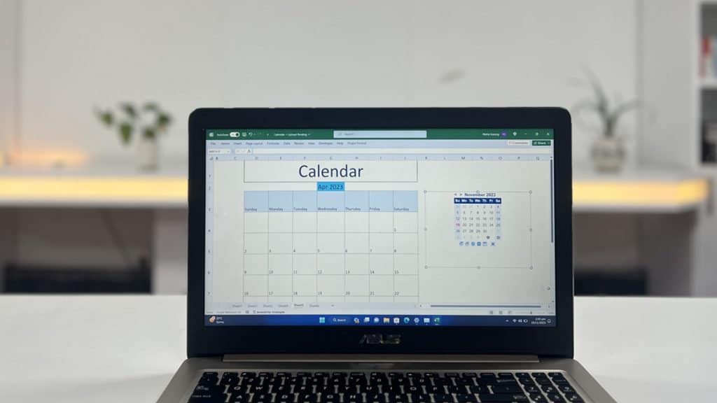 How To Insert Calendar In Excel