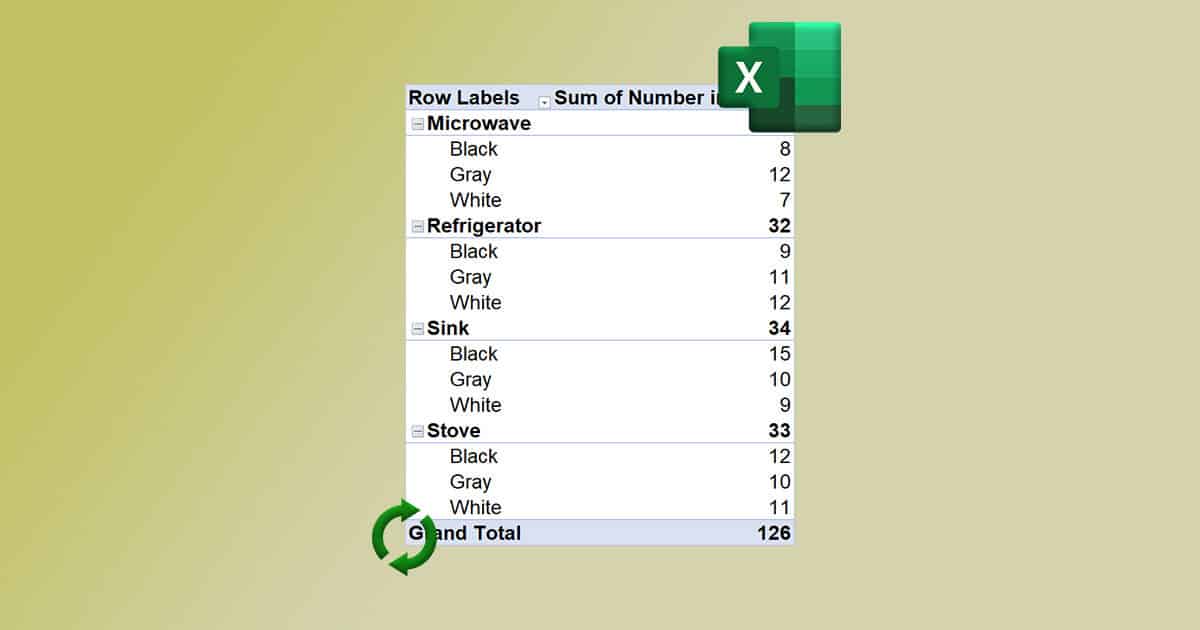 How To Refresh A Pivot Table