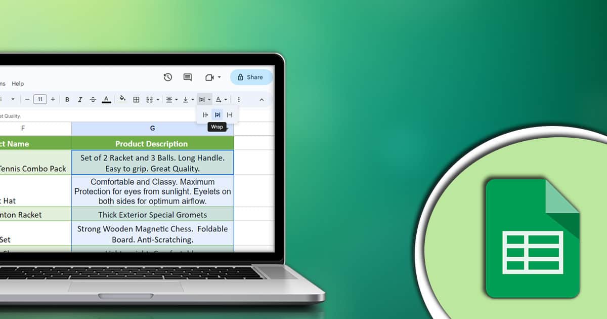 How to Wrap Text in Google Sheets