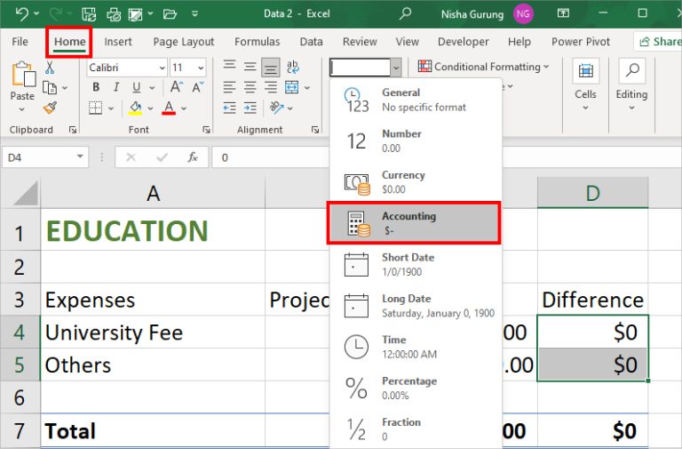 How to Put a Dash in Excel?