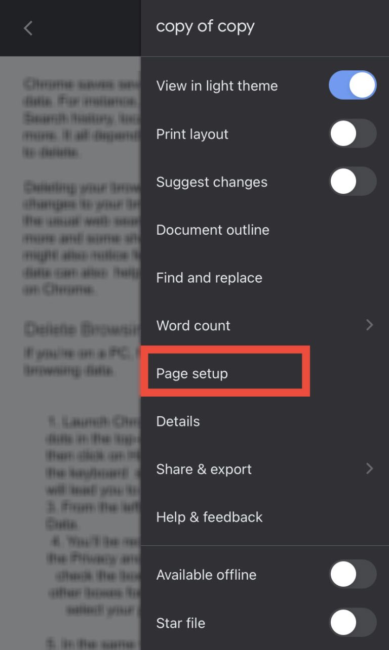 How to Delete a Page in Google Docs?