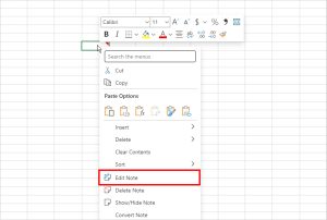 How to Add a Note in Excel