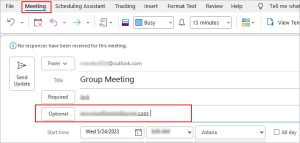 How to Add Optional Attendees in Outlook